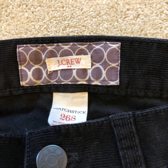 J. Crew | Jeans | J Crew Black Corduroy Matchstick Pants | Poshmark
